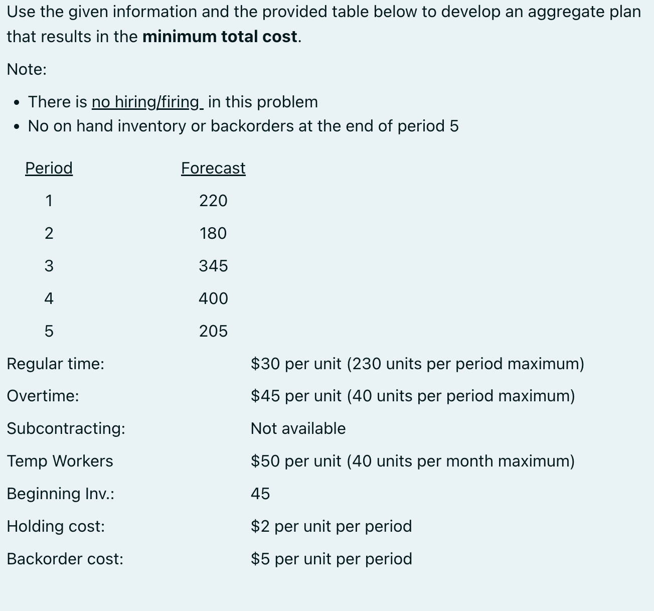 Solved Use the given information and the provided table | Chegg.com