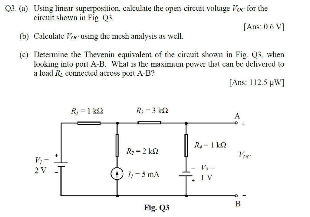Solved Using linear superposition, calculate the | Chegg.com