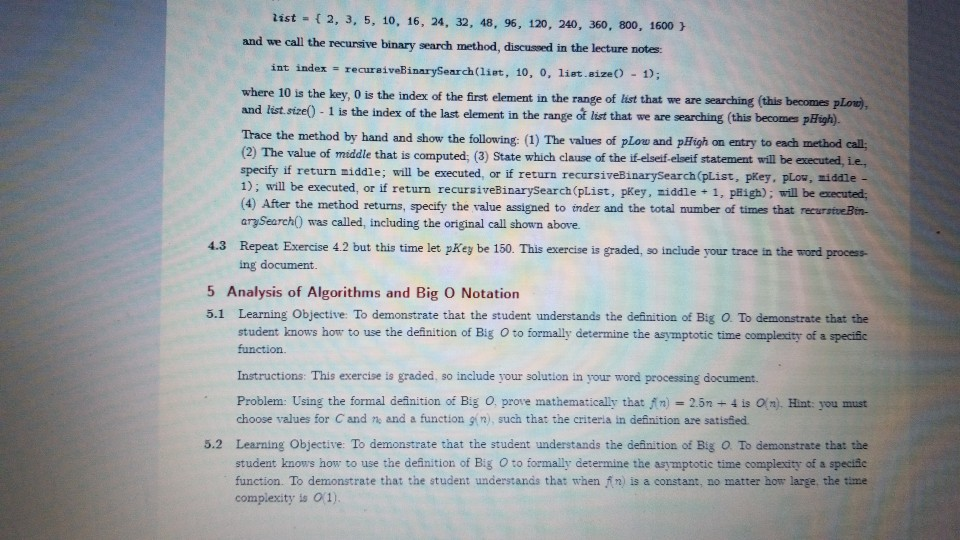Solved 3.1 Learning Objective: To write a recursive method. | Chegg.com