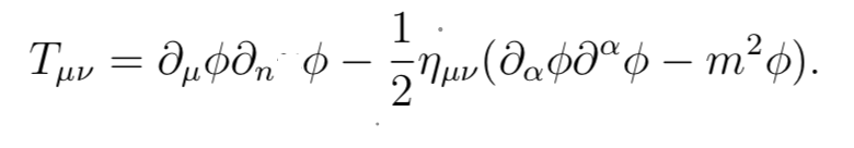 Solved The energy-moment tensor for a scalar field with mass | Chegg.com