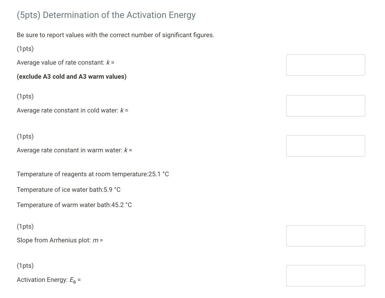 From the procedure 1. In 6 separate clean 100 mL | Chegg.com