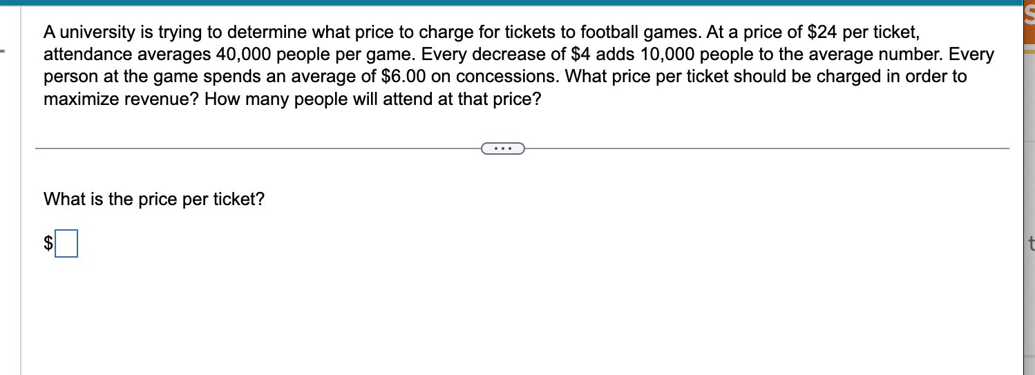 Solved A university is trying to determine what price to | Chegg.com