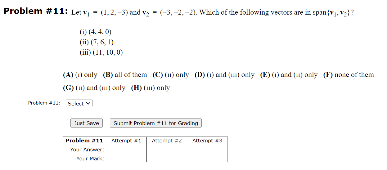 Solved roblem \# 11: Let v1=(1,2,−3) and v2=(−3,−2,−2). | Chegg.com Solved roblem \# 11: Let v1=(1,2,−3) and v2=(−3,−2,−2). | Chegg.com