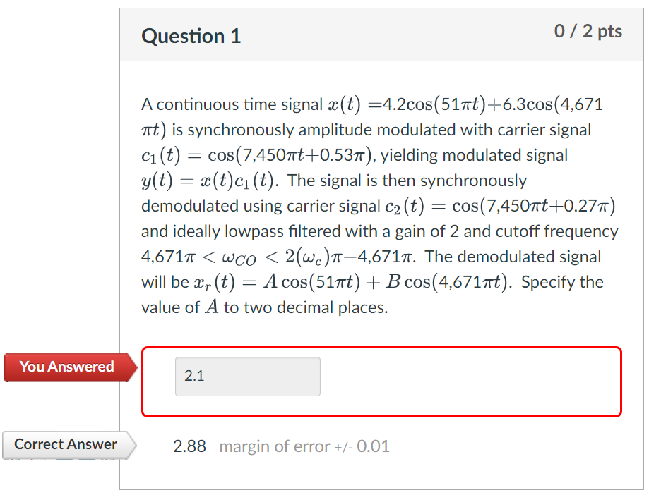 Solved The correct answer is 2.88. But I'm unsure how they | Chegg.com