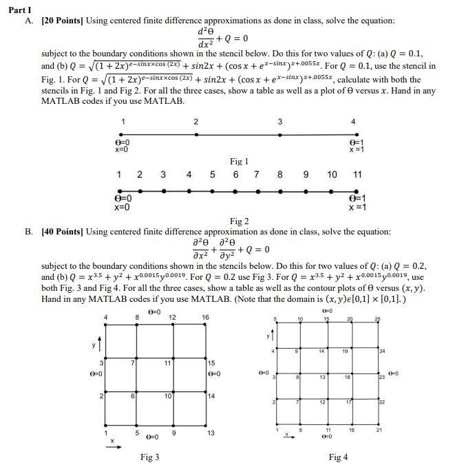 [40 Points] Using centered finite difference | Chegg.com