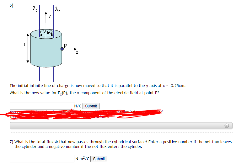 Solved An infinite line of charge with charge density λ1 = | Chegg.com