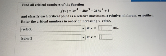 Solved Find all critical numbers of the function f) | Chegg.com