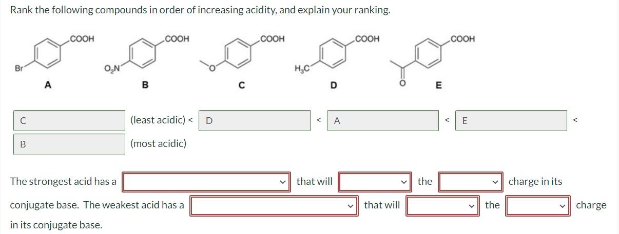 Solved Rank the following compounds in order of increasing | Chegg.com