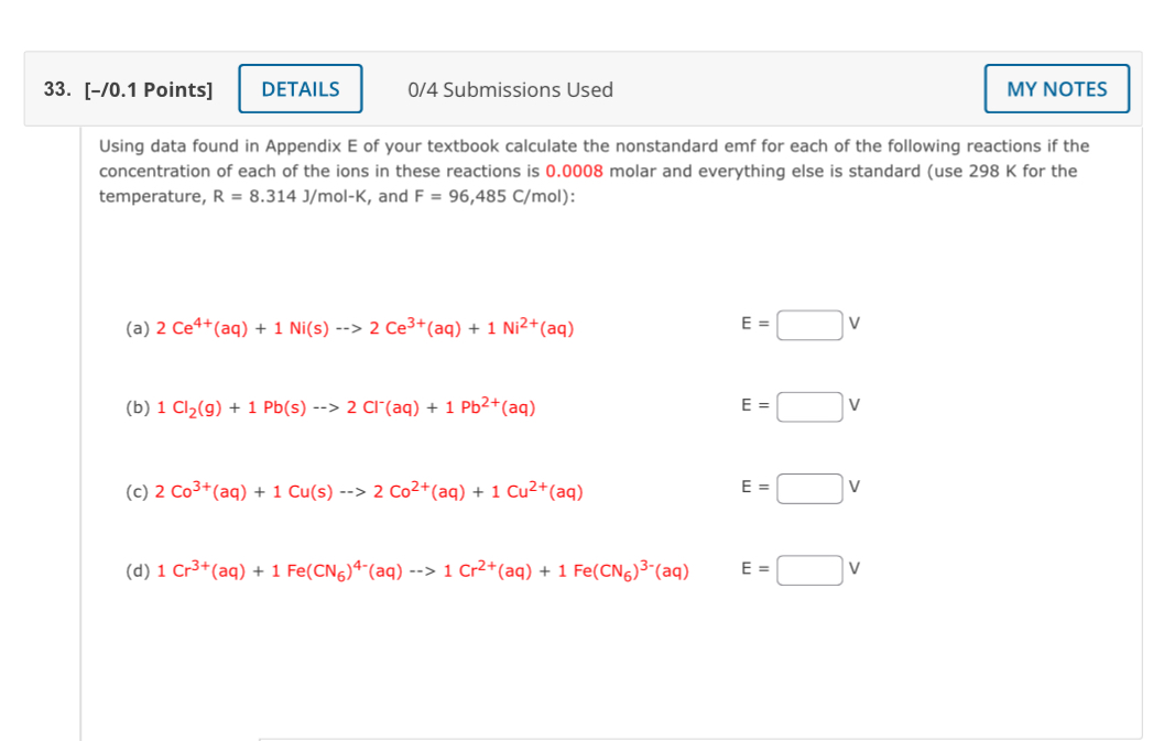 Solved Using data found in Appendix E of your textbook | Chegg.com