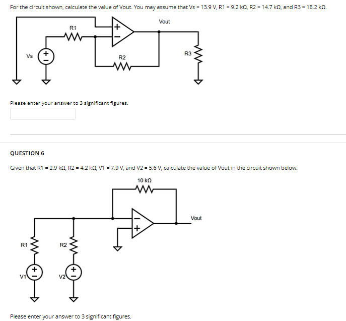 Solved For the circuit shown, calculate the value of Vout. | Chegg.com