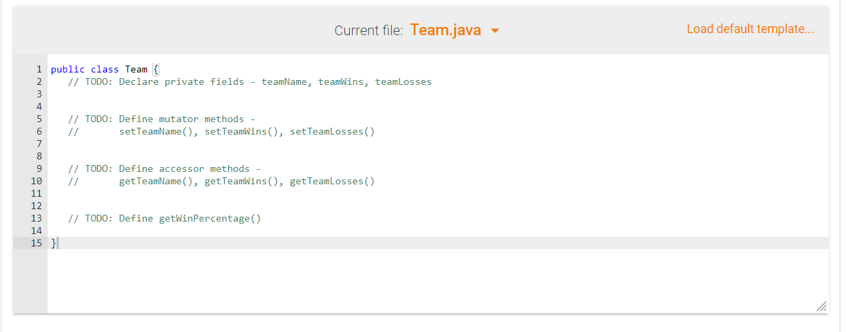 Solved: 7.27 LAB: Winning team (classes) Given main, defin