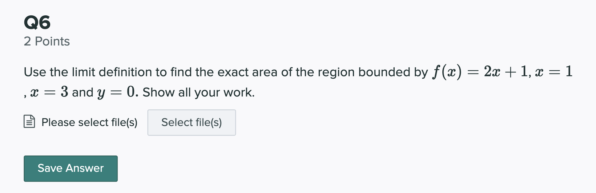 Solved 2 Points Use the limit definition to find the exact | Chegg.com