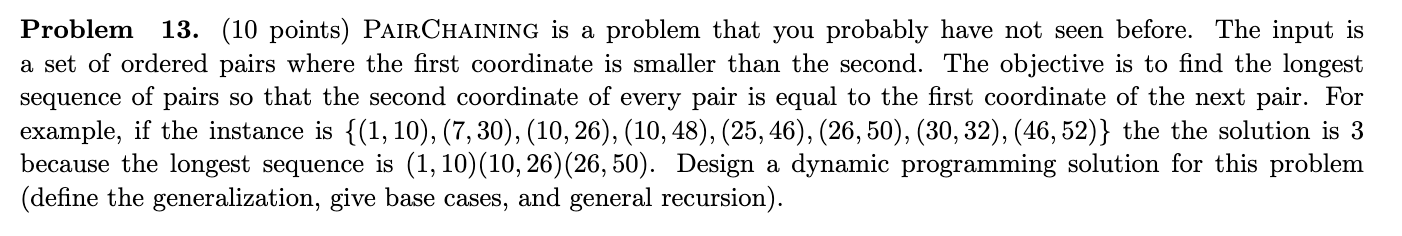 Solved Problem 13. (10 points) PaIRCHaINING is a problem | Chegg.com