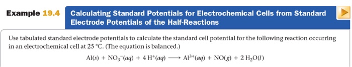 Solved Calculating Standard Potentials for Electrochemical | Chegg.com