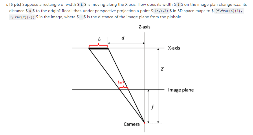 Solved i. [5 pts] Suppose a rectangle of width $L$ is moving | Chegg.com