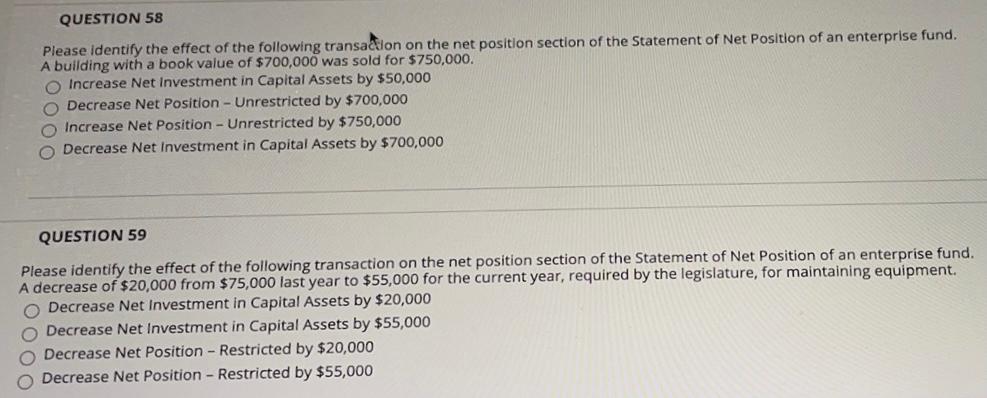 Solved QUESTION 58 Please identify the effect of the | Chegg.com