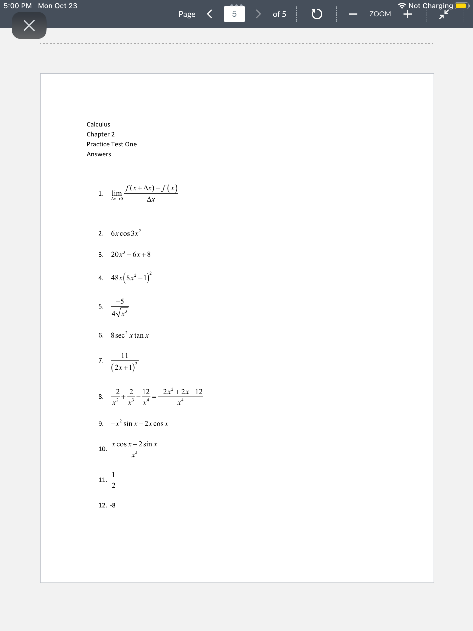 Solved Find The Derivative Of Each 4 G X 8x2−1 3 5
