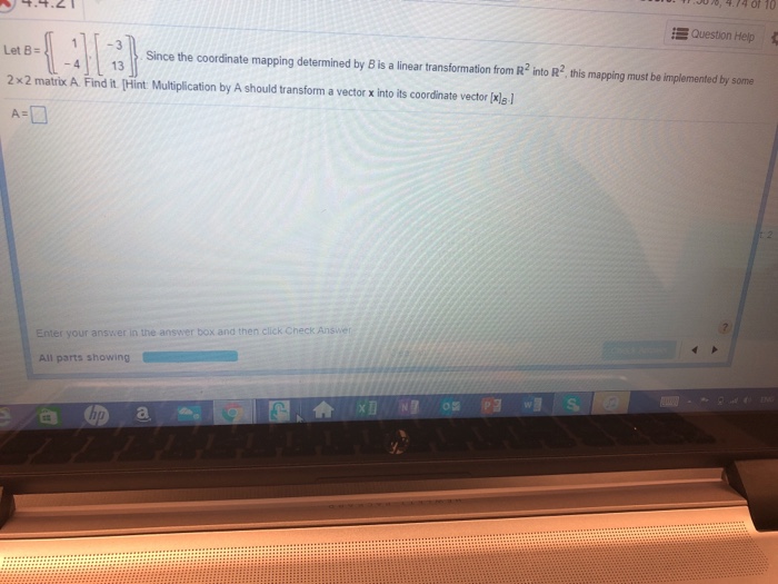 Solved Let B- Since the coordinate mapping determined by B | Chegg.com