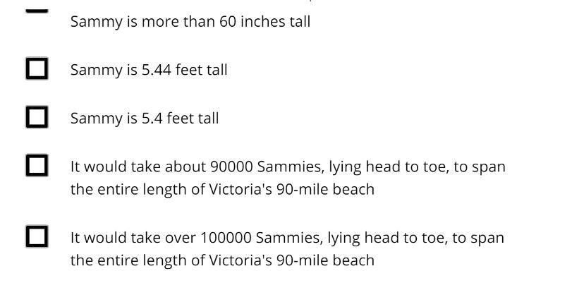 Solved 3. [#163] Sammy's height In the US, lengths are often | Chegg.com