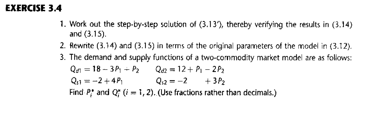 Solved EXERCISE 3.4 1. Work out the step-by-step solution of | Chegg.com