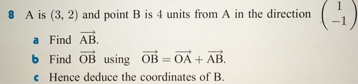 Solved 8 A is (3, 2) and point B is 4 units from A in the | Chegg.com