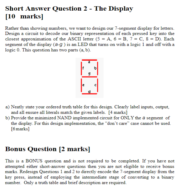 Solved [10 marks] Rather than showing numbers, we want to | Chegg.com