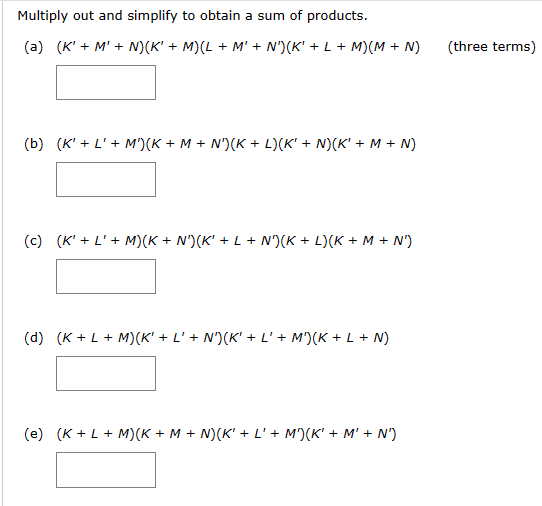 Solved Multiply out and simplify to obtain a sum of | Chegg.com