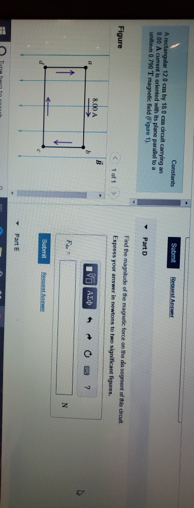 Solved Problem 9 Constants Part A A rectangular 120 cm by | Chegg.com
