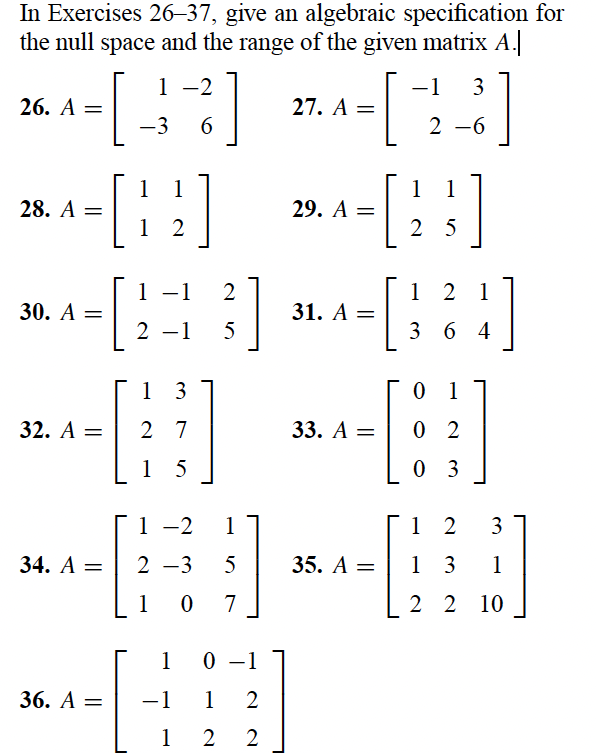 Solved In Exercises 26-37, give an algebraic specification | Chegg.com