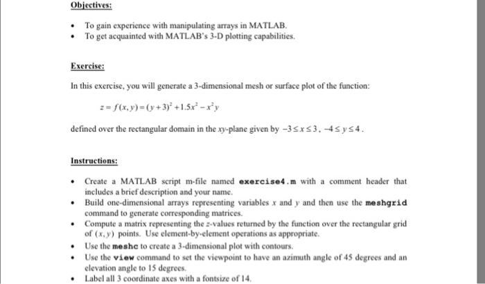Solved To gain experience with manipulating arrays in | Chegg.com Solved To gain experience with manipulating arrays in | Chegg.com