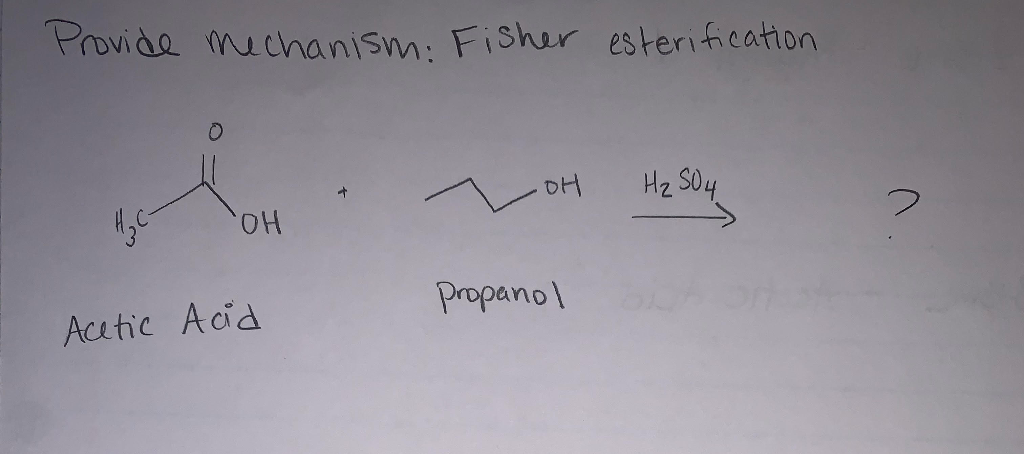 Solved 1a. Draw a mechanism for a Fisher esterification b. | Chegg.com