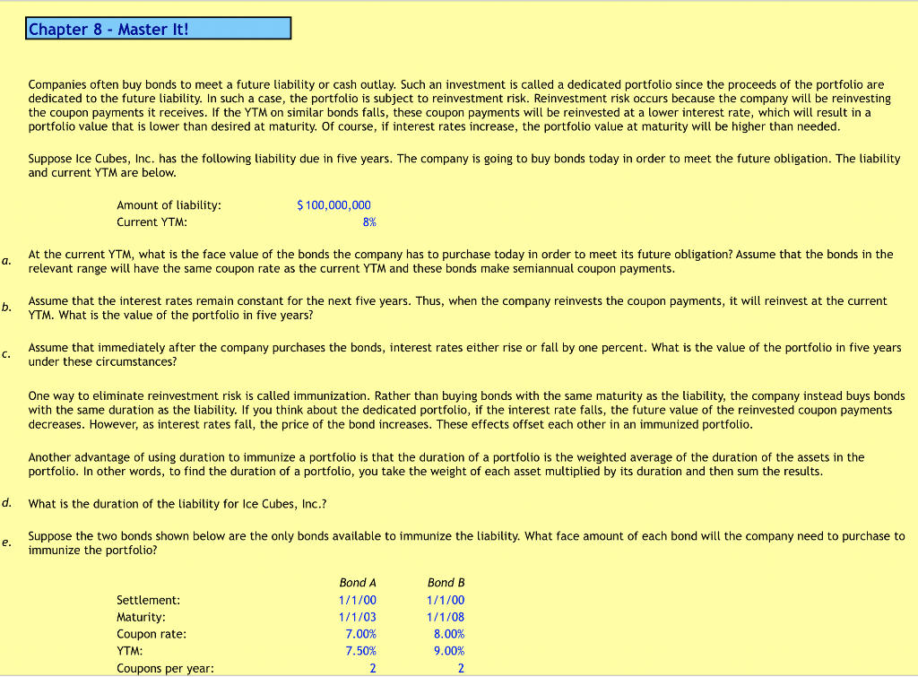 Companies often buy bonds to meet a future liability | Chegg.com