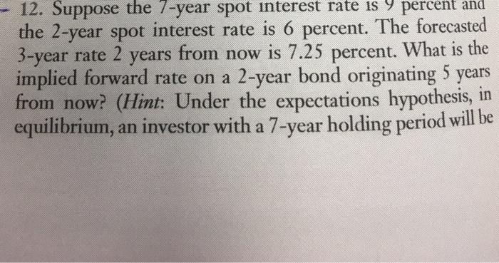 Solved 12. Suppose the spot interest is percent the 2-year | Chegg.com