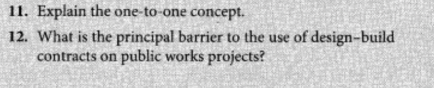 Solved 11. Explain the one-to-one concept. 12. What is the | Chegg.com