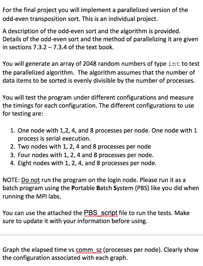 Solved Do the following in C: This is the odd-even sort | Chegg.com