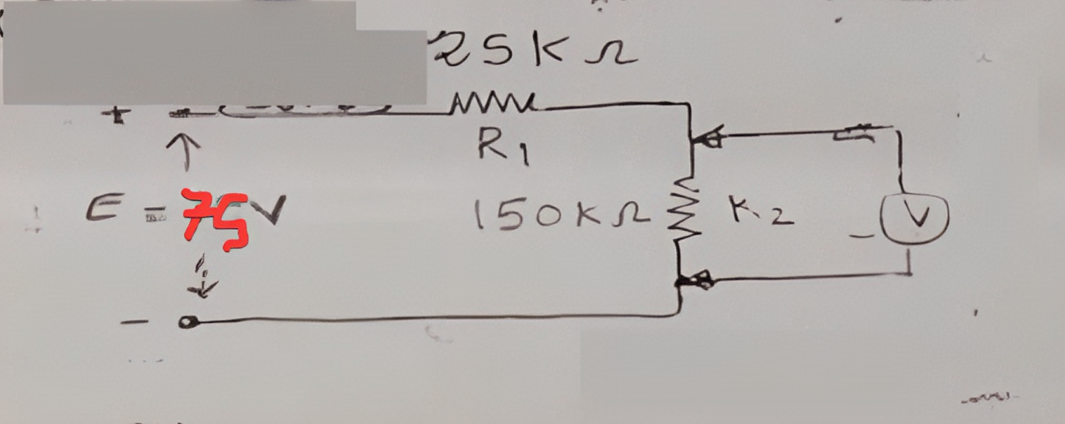 Solved Voltmeter is used to measure the voltage across 150kΩ | Chegg.com