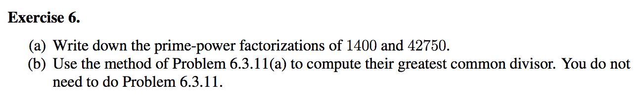 Solved Exercise 6. (a) Write down the prime-power | Chegg.com
