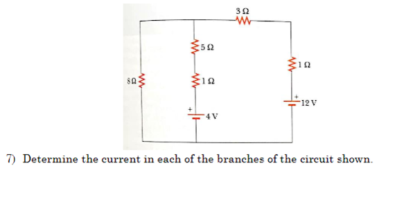 Solved Determine the current in each of the branches of the | Chegg.com