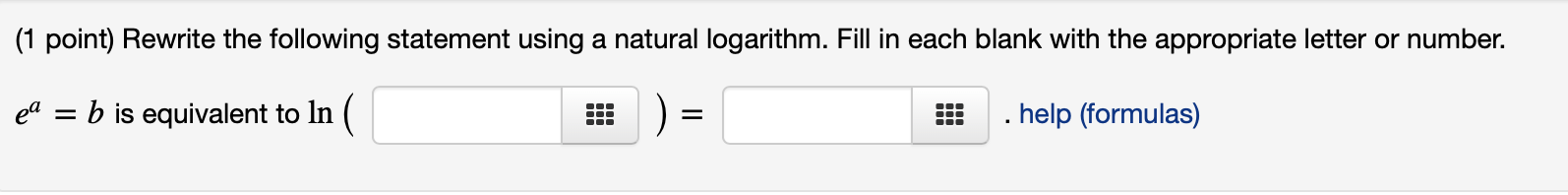 Solved (1 point) Rewrite the following statement using a | Chegg.com
