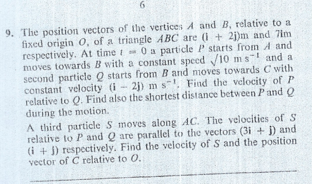 Solved 9. The position vectors of the vertices A and B, | Chegg.com