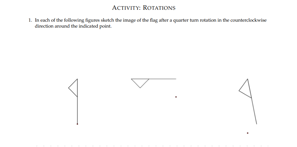 Solved ACTIVITY: ROTATIONS 1. In each of the following | Chegg.com