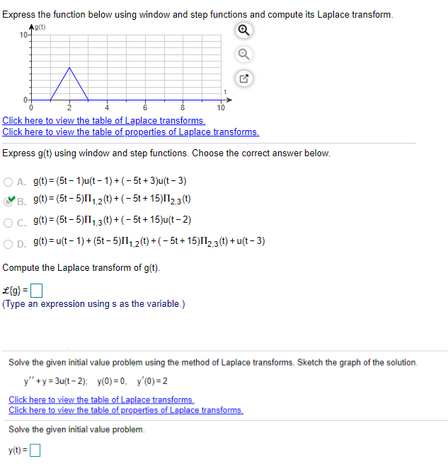 Solved Express the function below using window and step | Chegg.com