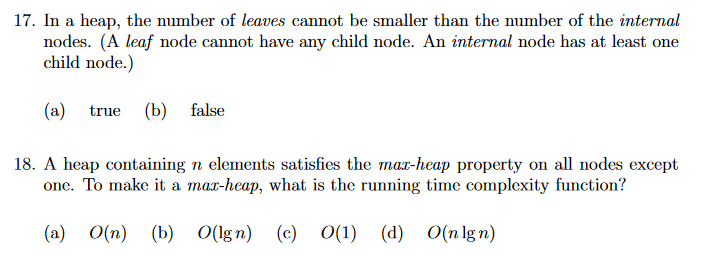 Solved 12. Is it possible that one can solve the selection | Chegg.com