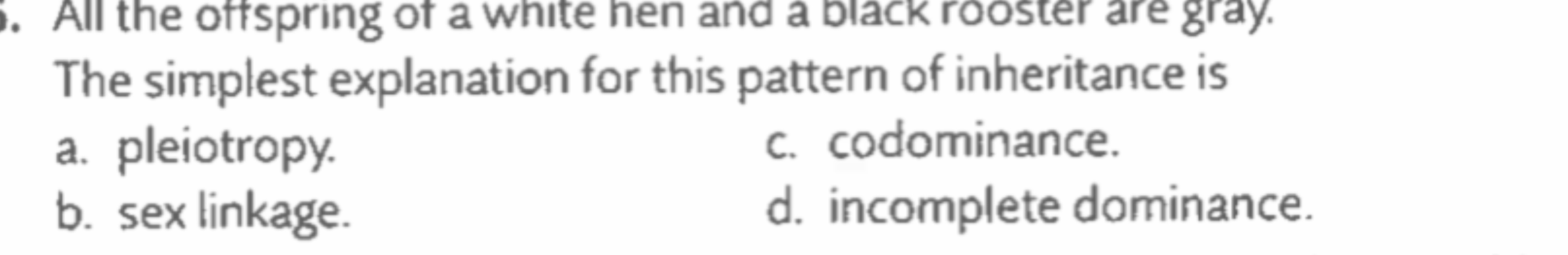 Solved All the oftspring of a white hen and a black rooster | Chegg.com