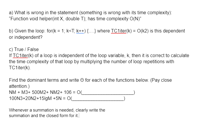 Solved a) What is wrong in the statement (something is wrong | Chegg.com