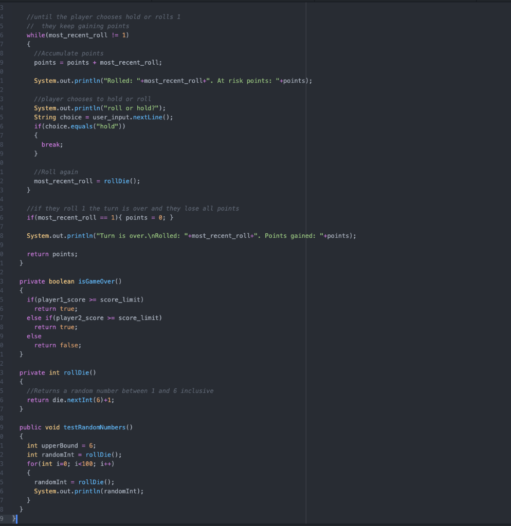 Extend the provided "Game of Pig" code with AT LEAST | Chegg.com