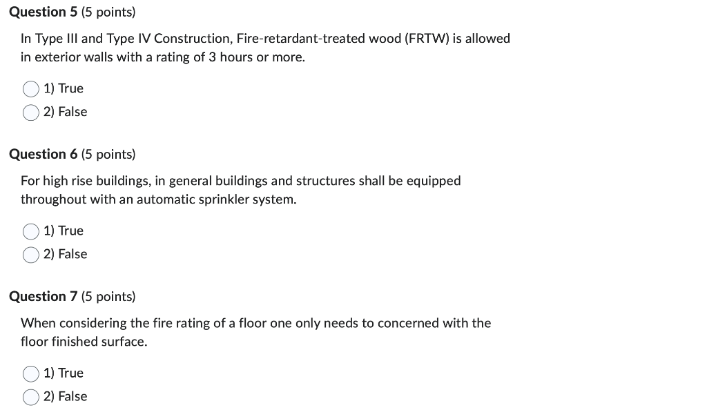 Solved In Type III and Type IV Construction, | Chegg.com