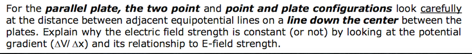 Solved For the parallel plate, the two point and point and | Chegg.com