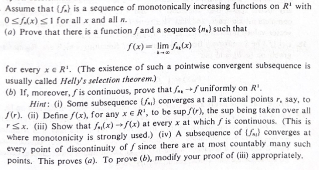 Assume that {fn} is a sequence of monotonically | Chegg.com