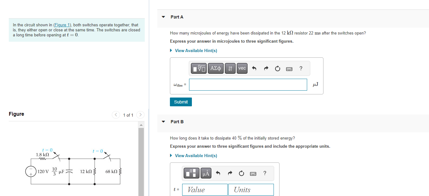 Solved In the circuit shown in (Figure 1), both switches | Chegg.com
